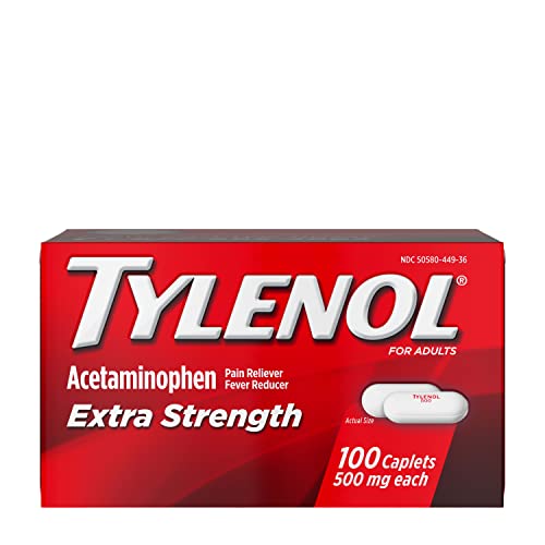 TYLENOL CAPSULE EXTRA STRENGTH 500mg - 100 Ct, Pack of 2