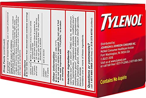 TYLENOL CAPSULE EXTRA STRENGTH 500mg - 100 Ct, Pack of 2