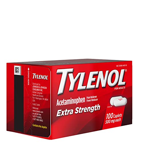 TYLENOL CAPSULE EXTRA STRENGTH 500mg - 100 Ct, Pack of 2