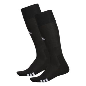 adidas unisex rivalry soccer (2-pair) otc sock team, black/white, medium us