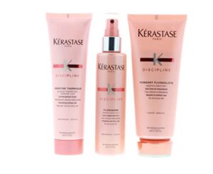 kerastase discipline frizzy hair kit, keratin thermique 5.1 oz, discipline fluidissime 5.1 oz & kerastase fondant fluidealiste 6.8 oz