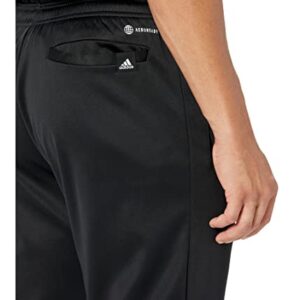 adidas Men's AEROREADY Game and Go Small Logo Tapered Pants, Black, Medium