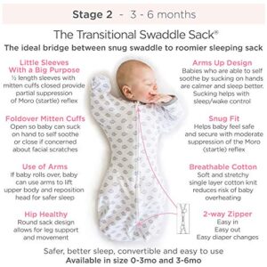 SwaddleDesigns Transitional Swaddle Sack with Arms Up Half-Length Sleeves and Mitten Cuffs, Heavenly Floral, Pink, Small, 0-3mo, 6-14 lb, (Better Sleep for Baby Girls, Easy Swaddle Transition)