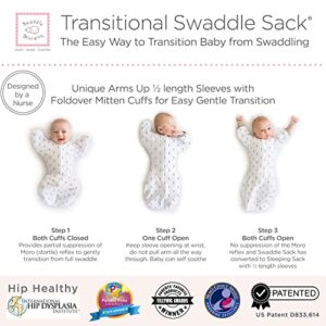 SwaddleDesigns Transitional Swaddle Sack with Arms Up Half-Length Sleeves and Mitten Cuffs, Heavenly Floral, Pink, Small, 0-3mo, 6-14 lb, (Better Sleep for Baby Girls, Easy Swaddle Transition)