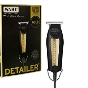 Wahl Professional 5-Star Series Limited Edition Black & Gold Corded Detailer #8081-1100 - Great for Professional Stylists and Barbers