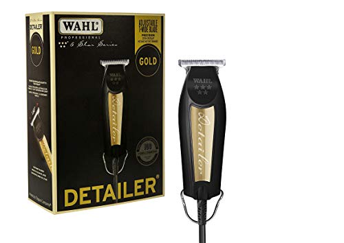 Wahl Professional 5-Star Series Limited Edition Black & Gold Corded Detailer #8081-1100 - Great for Professional Stylists and Barbers