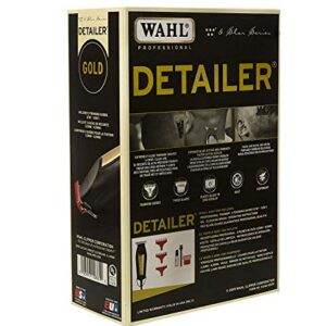 Wahl Professional 5-Star Series Limited Edition Black & Gold Corded Detailer #8081-1100 - Great for Professional Stylists and Barbers