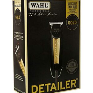 Wahl Professional 5-Star Series Limited Edition Black & Gold Corded Detailer #8081-1100 - Great for Professional Stylists and Barbers