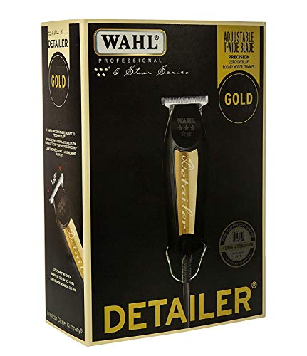 Wahl Professional 5-Star Series Limited Edition Black & Gold Corded Detailer #8081-1100 - Great for Professional Stylists and Barbers