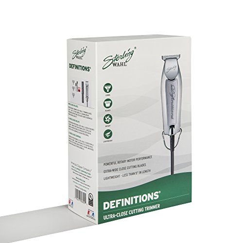 Wahl Professional - Sterling Definitions Trimmer #8085 - Great for Professional Stylists and Barbers - Rotary Motor and close cutting adjustable T-blade