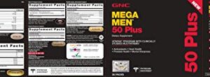 GNC Mega Men 50 Plus Vitapak, 30 Packs, Support Heart and Prostate Health and Promotes Mental Sharpness