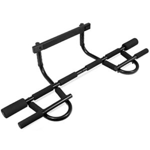 prosourcefit multi-grip chin-up/pull-up bar, heavy duty doorway trainer for home gym (ps-1109-cu), black