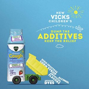 Vicks Children's Daytime/Nighttime Cough & Congestion Relief Combo Pack, Free of: Artificial Flavors, High Fructose Corn Syrup, Daytime Berry Flavor, Nighttime Grape Flavor, 6 FL OZ Day/6 FL OZ Night