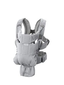 babybjörn baby carrier free, 3d mesh, gray