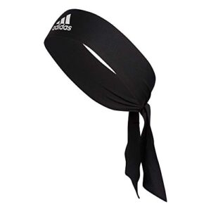 adidas alphaskin tie headband, black/white, one size