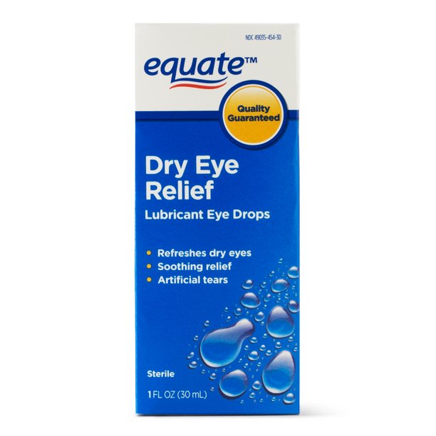 Walmart Inc Equate Dry Eye Relief , Lubricant Eye Drops, 1 Fl oz (2 Pack)