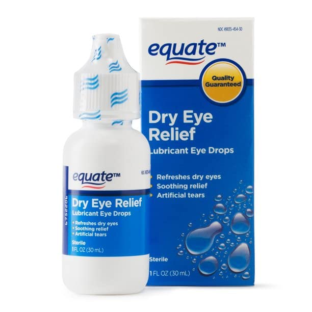 Walmart Inc Equate Dry Eye Relief , Lubricant Eye Drops, 1 Fl oz (2 Pack)