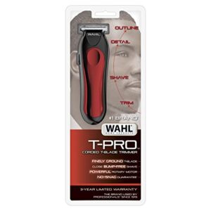 Wahl T-Pro Corded Compact Beard Trimmer with Diamond Finished T Blade for Bump Free Precision Outlining, Detailing, and Trimming - Model 9307-300