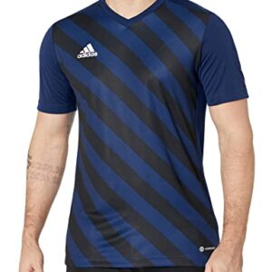 adidas Men's Entrada 22 Graphic Jersey, Team Navy Blue/Black, Medium