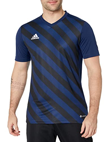 adidas Men's Entrada 22 Graphic Jersey, Team Navy Blue/Black, Medium