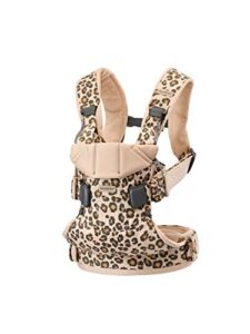 babybjörn baby carrier one, cotton, beige/leopard