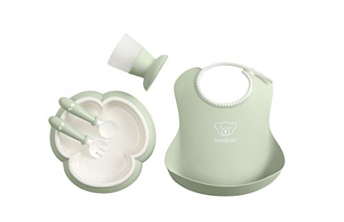 BabyBjörn Baby Dinner Set, 5 pcs, Powder green