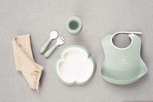 BabyBjörn Baby Dinner Set, 5 pcs, Powder green