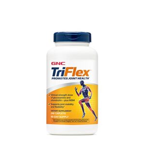 gnc triflex |targeted joint, bone & cartilage health supplement with glucosamine chondroitin & msm |support mobility & flexibility | 240 caplets