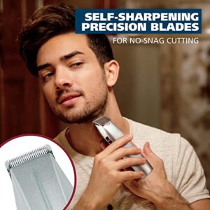 Wahl Mustache and Beard Battery Operated Beard Trimming kit for Mustaches, Beard, Neckline, Light Detailing and Grooming with Bonus Nose & Ear Trimmer – Model 5537-420