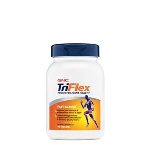 gnc triflex fast-acting | improves joint comfort and stiffness, clinical strength doses of glucosamine/chondroitin and boswellia- plus turmeric | 120 caplets