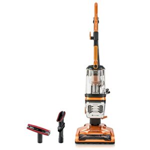 kenmore du4080 featherlite lift-up bagless upright vacuum 2-motor power suction lightweight carpet cleaner with hepa filter, 2 cleaning tools for pet hair, hard floor, orange