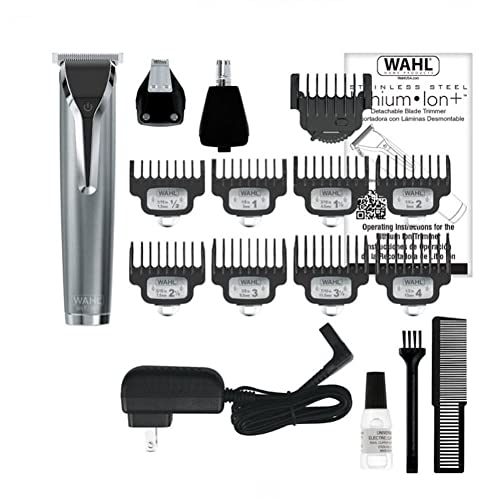 Wahl Stainless Steel Lithium Ion Men's Multi Purpose Beard, Facial Trimmer and T