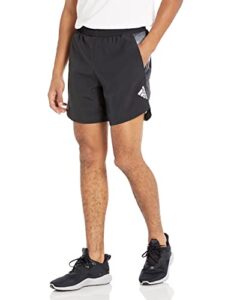 adidas men’s aeroready high intensity designed 4 movement graphic training shorts, black/white, medium