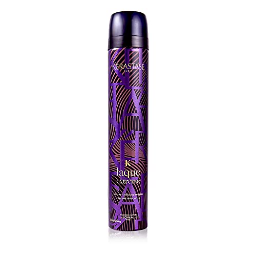 KERASTASE Laque Extreme Hair Spray | 24- Hour High Hold Hairspray | Maintains Hairstyles | Humidity Resistant and Locks in Volume | With UV and Heat Protectant | For All Hair Types | 5 Fl Oz