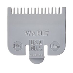 wahl professional color coded comb attachment #3137-101 – grey #1/2 – 1/16″ (1.5mm) – great for professional stylists and barbers