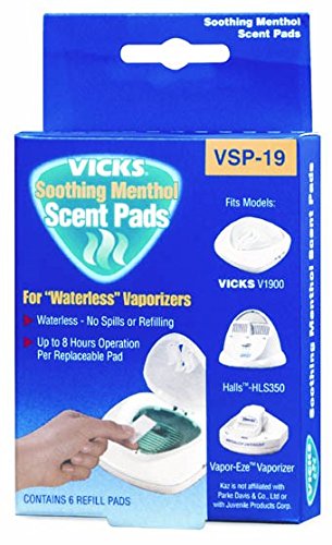 Vicks VSP19 Soothing Menthol Scent Pads 6 Count