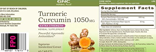 GNC Herbal Plus Turmeric Curcumin 1000mg