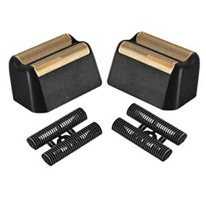 2 pcs Professional 5 Star Series Finale Shaver Shaper Replacement Super Close Foil and Cutter Bar Assembly Replacement Heads Compatible with Wahl Model 7031-100,7043-100 (Gold)