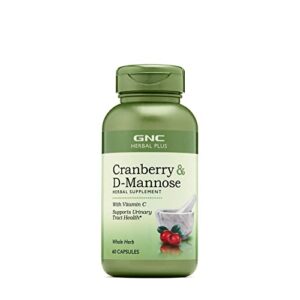 gnc herbal plus cranberry d-mannose, 60 capsules