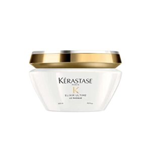 kerastase elixir ultime le masque hair mask, 6.8 fl oz kerastase elixir ultime oil-infused mask | shine conditioning treatment | for dull or dry hair | with argan oil, camellia oil & marula oil | le masque | 6.8 fl oz