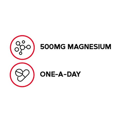 GNC Magnesium 500mg, 120 Capsules, Supports Calcium Absorption and Strong Teeth and Bones