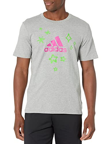 adidas Men's Girls on The Run T-Shirt, Medium Grey Heather