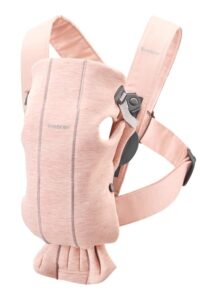 babybjörn baby carrier mini, 3d jersey, light pink