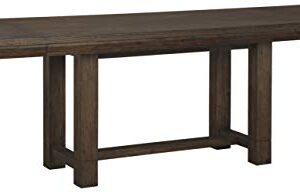 Signature Design by Ashley Dellbeck Casual Rectangular Dining Extension Table, Seats up to 8, Dark Brown