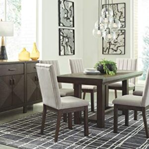 Signature Design by Ashley Dellbeck Casual Rectangular Dining Extension Table, Seats up to 8, Dark Brown