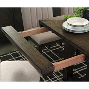 Signature Design by Ashley Dellbeck Casual Rectangular Dining Extension Table, Seats up to 8, Dark Brown