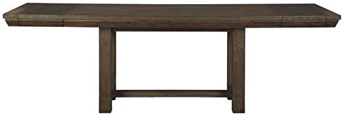 Signature Design by Ashley Dellbeck Casual Rectangular Dining Extension Table, Seats up to 8, Dark Brown