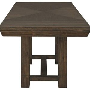 Signature Design by Ashley Dellbeck Casual Rectangular Dining Extension Table, Seats up to 8, Dark Brown