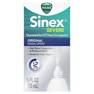 vicks sinex severe nasal spray with menthol 0.50 oz (pack of 10)