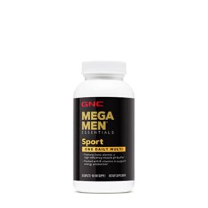 gnc mega men sport one daily mens multivitamin, 60 caplets